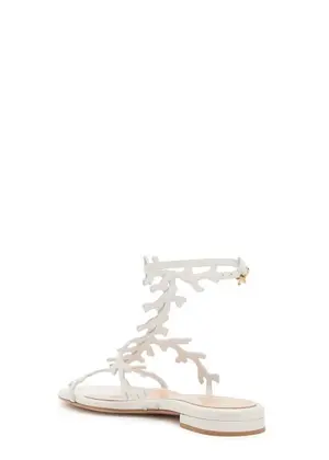 GIANVITO ROSSI Ocean Coral-design Glossed Nappa Sandals