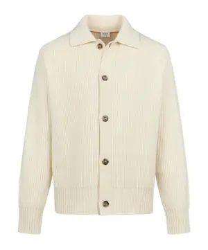 TOD'S Ribbed-knit Wool And Cashmere Blend Cardigan - Nude