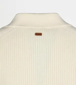 TOD'S Ribbed-knit Wool And Cashmere Blend Cardigan - Nude