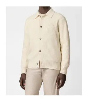 TOD'S Ribbed-knit Wool And Cashmere Blend Cardigan - Nude