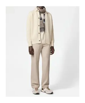 TOD'S Ribbed-knit Wool And Cashmere Blend Cardigan - Nude