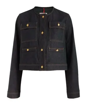 Moncler Tencin Stretch-denim Jacket - Black