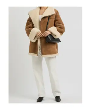 TOTEME Shearling-trimmed Suede Jacket