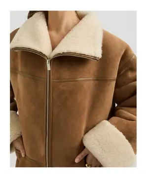 TOTEME Shearling-trimmed Suede Jacket