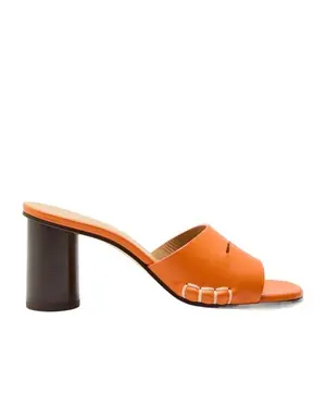 J.W.ANDERSON Leather Mules With Penny Strap Detailing