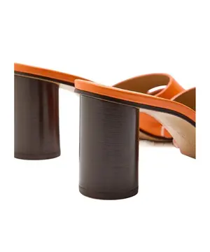 J.W.ANDERSON Leather Mules With Penny Strap Detailing