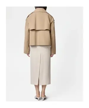 TOD'S Short Trench Coat With Oversized Lapel