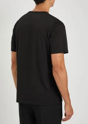 Saint Laurent Logo-embroidered Cotton T-shirt