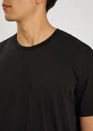 Saint Laurent Logo-embroidered Cotton T-shirt