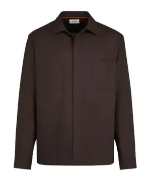 TOD'S Front-pocket Tailored Shirt - Brown