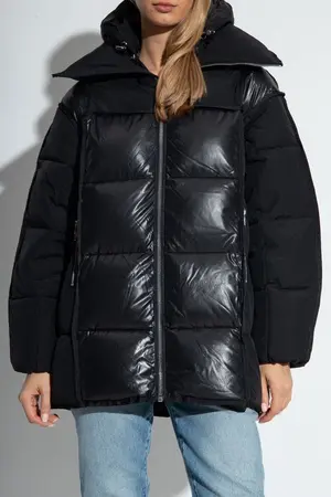 GANNI Zip-up Padded Jacket With Drawstring Hood