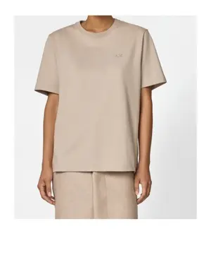 TOD'S Short Sleeve Crewneck T-shirt With Chest Patch - Cream