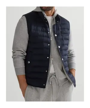 Brunello Cucinelli Lightweight Cashmere Flannel Down Vest