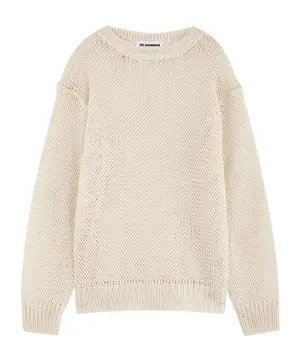 JIL SANDER Open-knit Silk Jumper - Nude