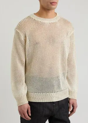 JIL SANDER Open-knit Silk Jumper
