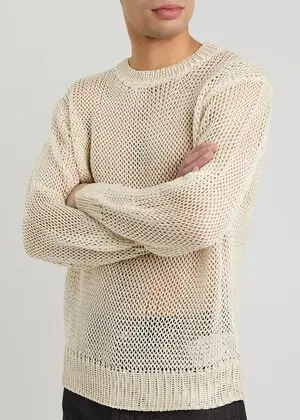 JIL SANDER Open-knit Silk Jumper