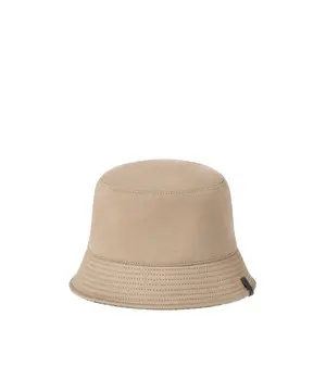 Brunello Cucinelli Cotton, Linen And Virgin-wool Reversible Bucket Hat With Monili