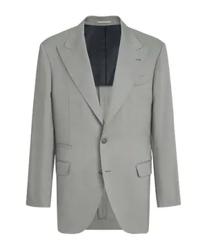Brunello Cucinelli Peak-lapel Blazer - Gray