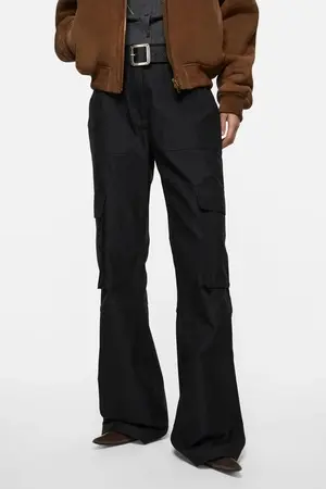 Acne Studios Cotton Satin Cargo Trousers