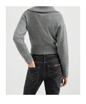 Brunello Cucinelli Cashmere And Alpaca Blend Ribbed Cardigan - Grey