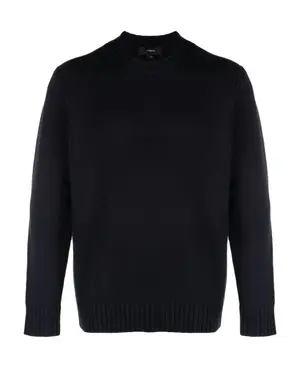 Vince Crewneck Knitted Jumper - Black