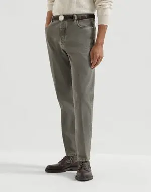 Brunello Cucinelli Garment-dyed Iconic Fit Five-pocket Trousers