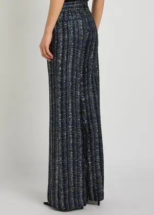 Missoni Striped Metallic-weave Wide-leg Trousers