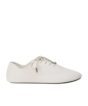 Loewe Loewe Pebble Soft Lace-Up Shoes White