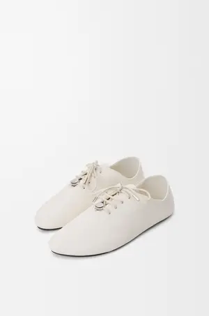 Loewe Pebble Soft Lace-up Shoes - White
