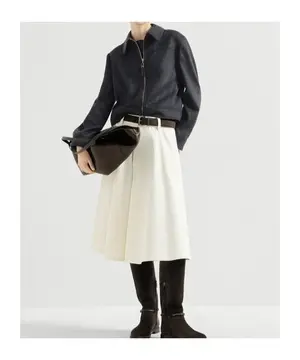 Brunello Cucinelli Wool Flannel Zip-up Jacket With Monili Detail - Black