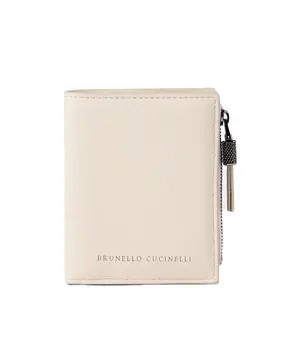 Brunello Cucinelli Grained Zip Wallet - Nude