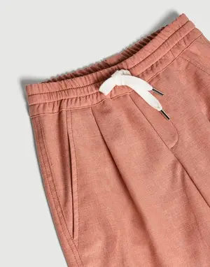 Brunello Cucinelli Mouliné Drawstring Bermuda Shorts
