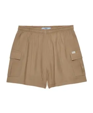 Prada Light Mohair Shorts With Logo Label