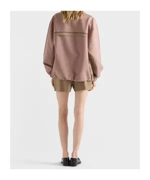 Prada Light Mohair Shorts With Logo Label