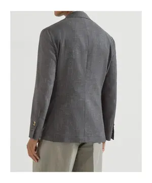 Brunello Cucinelli Deconstructed Blazer With Horn Buttons