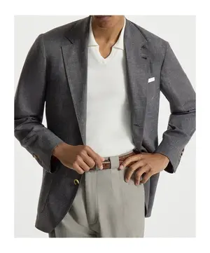 Brunello Cucinelli Deconstructed Blazer With Horn Buttons