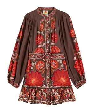 Cotton Blend Floral Dresses