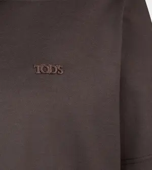 TOD'S Short-sleeve Crewneck T-shirt With Chest Patch - Brown