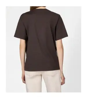 TOD'S Short-sleeve Crewneck T-shirt With Chest Patch - Brown