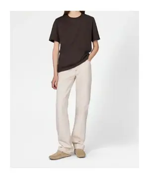 TOD'S Short-sleeve Crewneck T-shirt With Chest Patch - Brown
