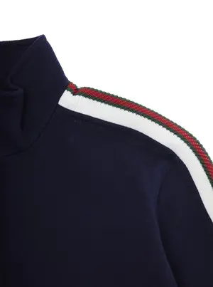 Gucci Stripe Detail Zip-up Sweatshirt