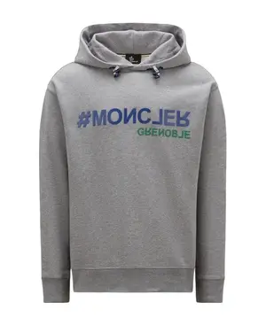 Moncler Logo Hoodie - Grey