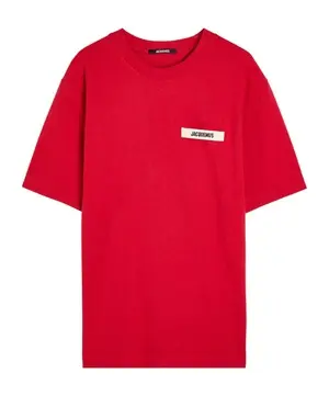 Jacquemus Le T-shirt Gros Grain Cotton T-shirt - Red