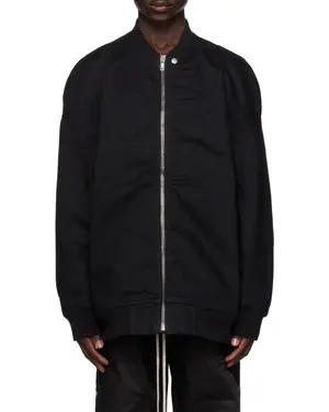 Rick Owens Cotton Bomber Jacket - Black