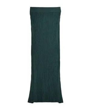 TOD'S Ribbed Knit Midi Skirt - Green