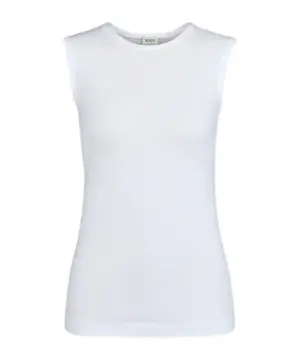 TOD'S Sleeveless Top With Embroidered Hem - White