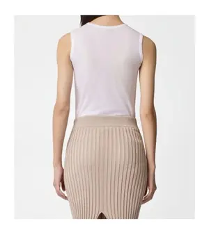 TOD'S Sleeveless Top With Embroidered Hem
