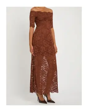 Rabanne Floral Stretch-guipure Lace Midi Dress