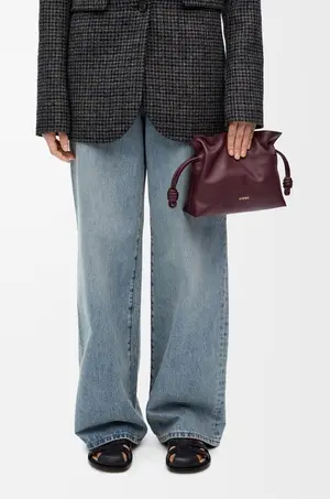 Loewe Mini Flamenco Clutch In Nappa Calfskin - Red