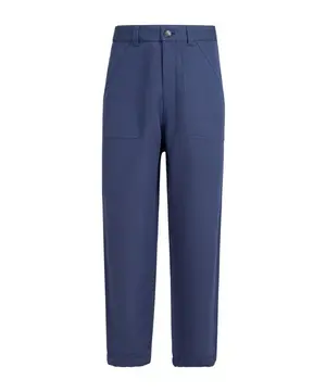 Brunello Cucinelli Linen And Cotton Drill Trousers With Patch Pockets And Drawstring